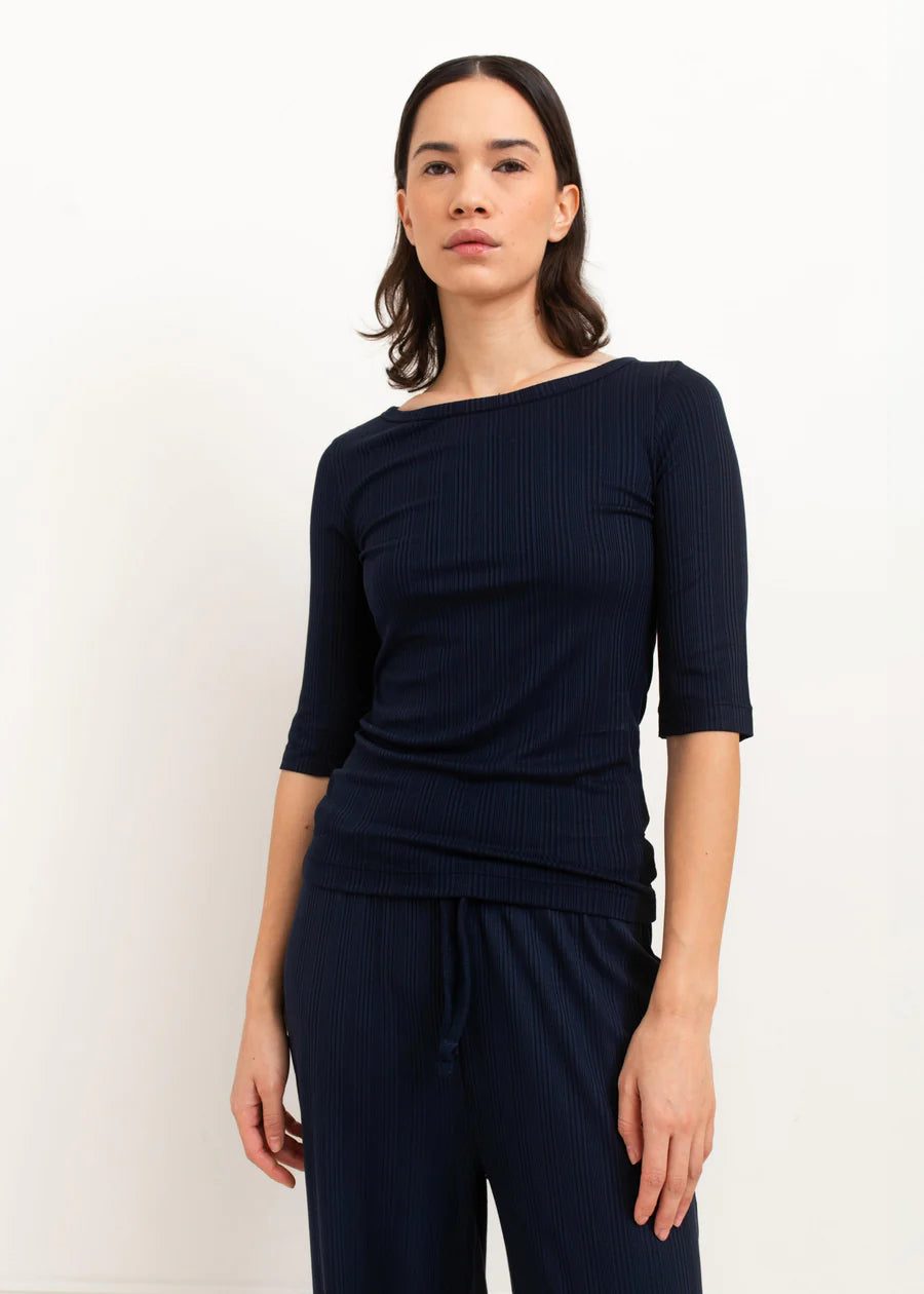 Gina Boat Neck - midnight blue – Voila!