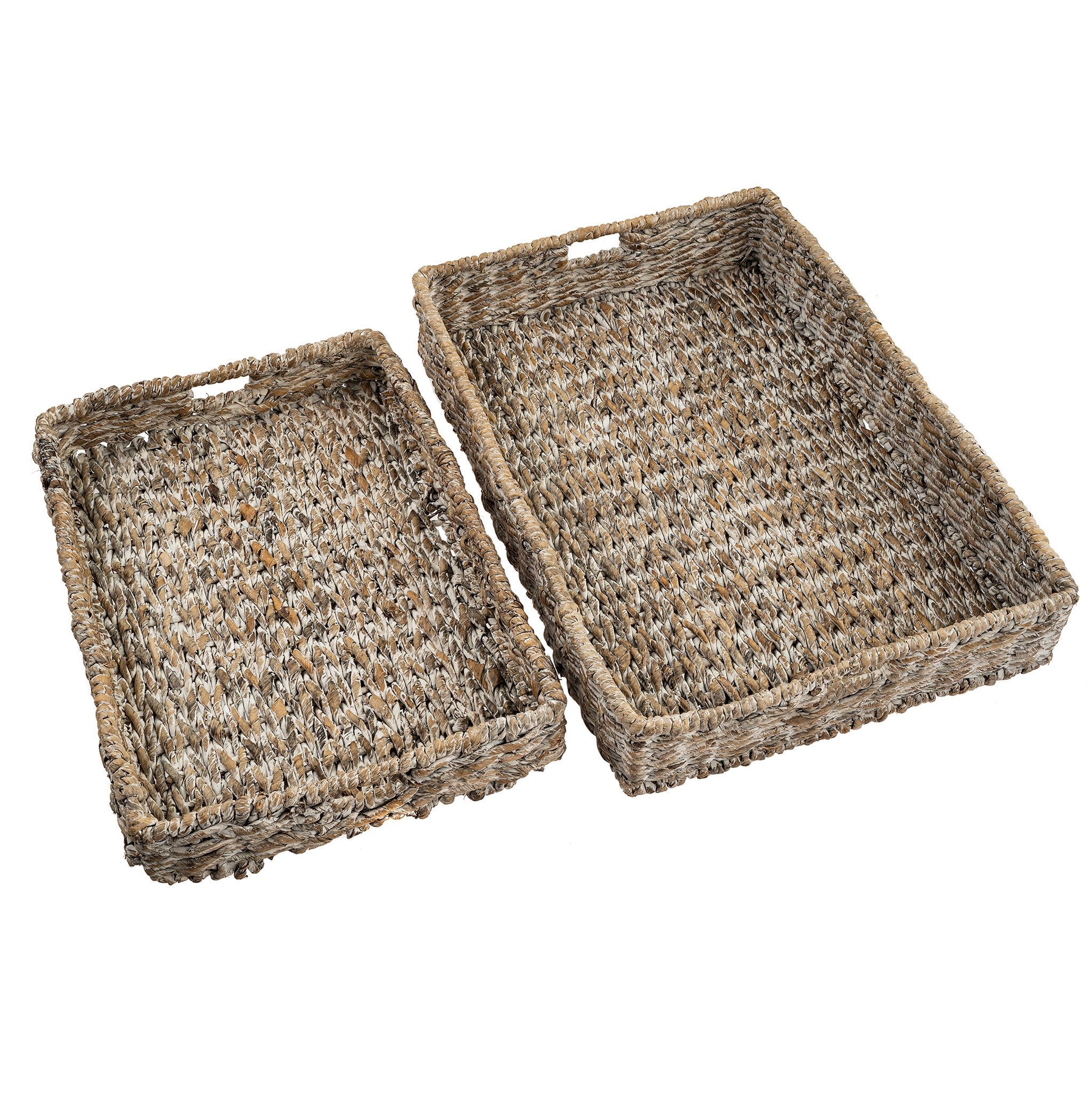 Abaca Tray - whitewashed rectangle – Voila!